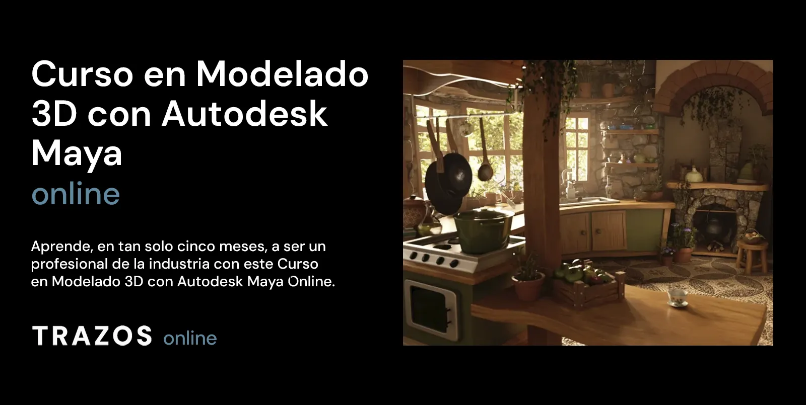 Máster en Modelado 3D con Autodesk Maya online - Escuela Trazos